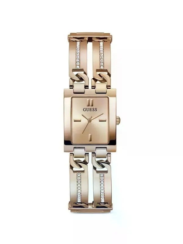 Guess 32mm Rectangular Watch With Crystal Embellishments