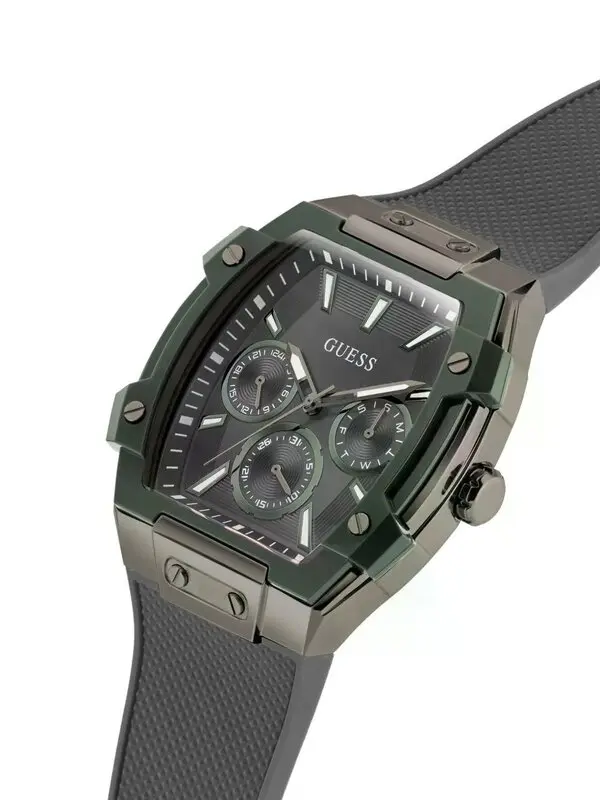 Guess Phoenix 44mm Watch With Textured Silicone Strap