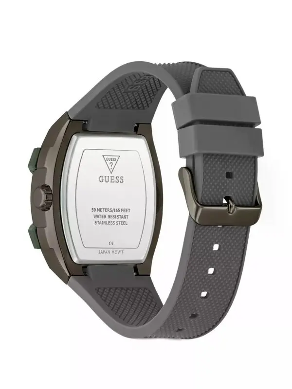 Guess Phoenix 44mm Watch With Textured Silicone Strap