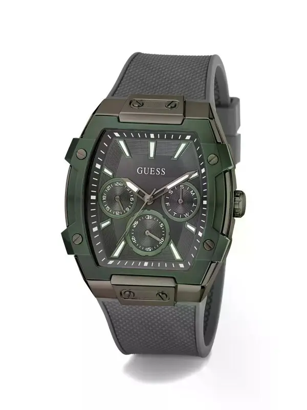 Guess Phoenix 44mm Watch With Textured Silicone Strap