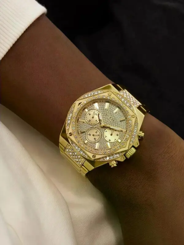 Guess Crystal-embellished Chronograph Watch