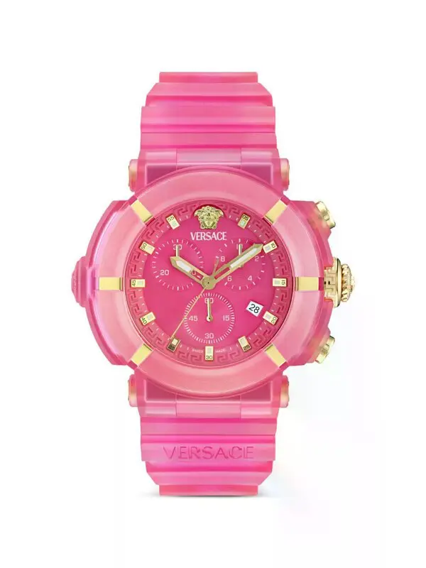 Versace Real Active Chrono 45mm Watch - Pink