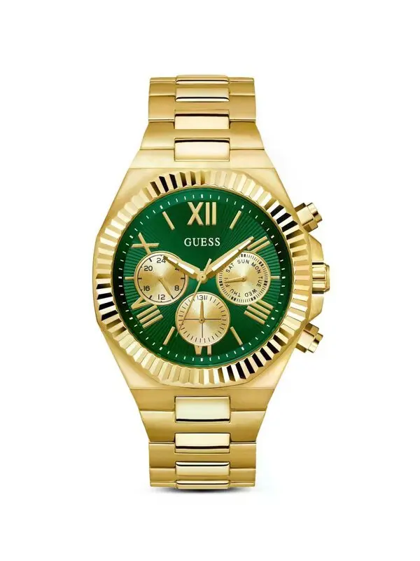 Guess Equity Fluted Bezel 44mm Watch
