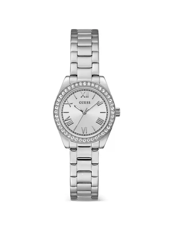 Guess Mini Luna 30mm Watch With Crystal Embellished Bezel