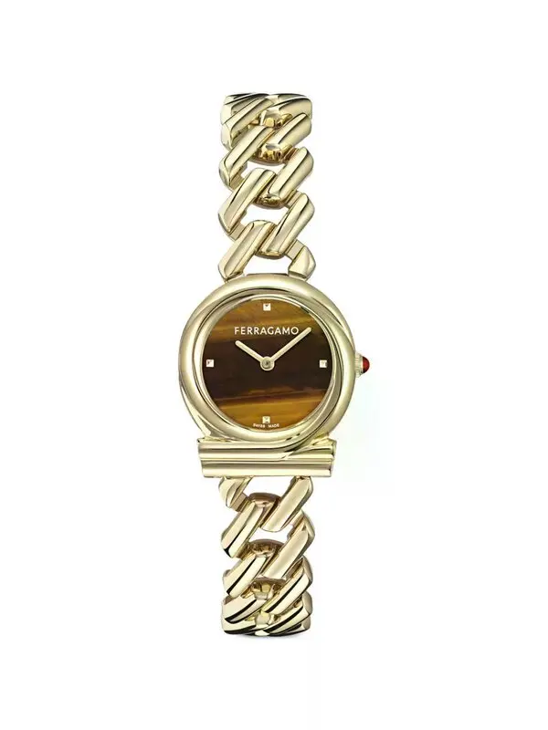 FERRAGAMO Gancini Twisted Chain 28mm Watch