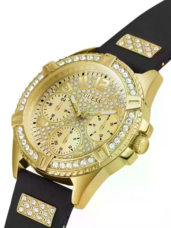 Guess Lady Frontier Watch With Crystal Embellished Bezel