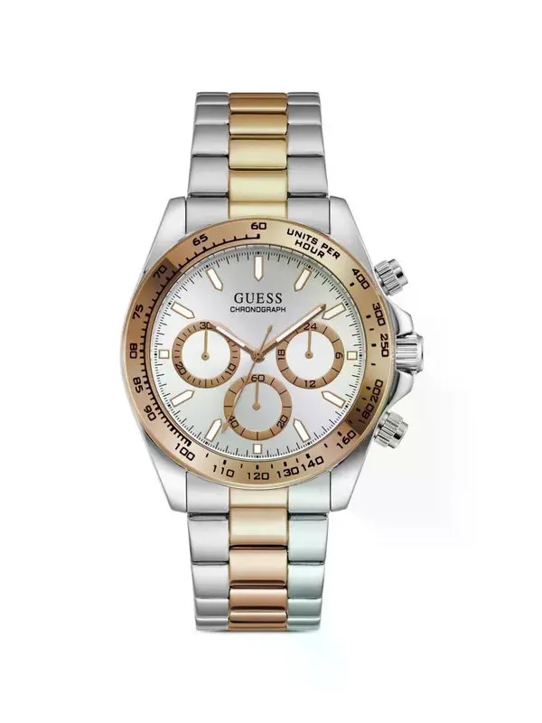 Guess Arthur 42mm Chronograph Watch With Two-tone Link Bracelet