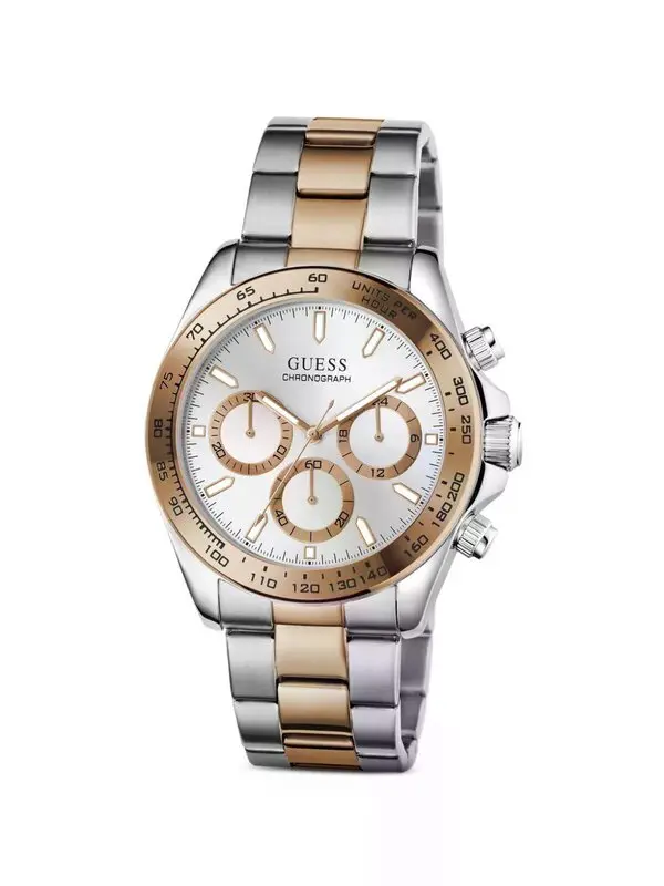 Guess Arthur 42mm Chronograph Watch With Two-tone Link Bracelet