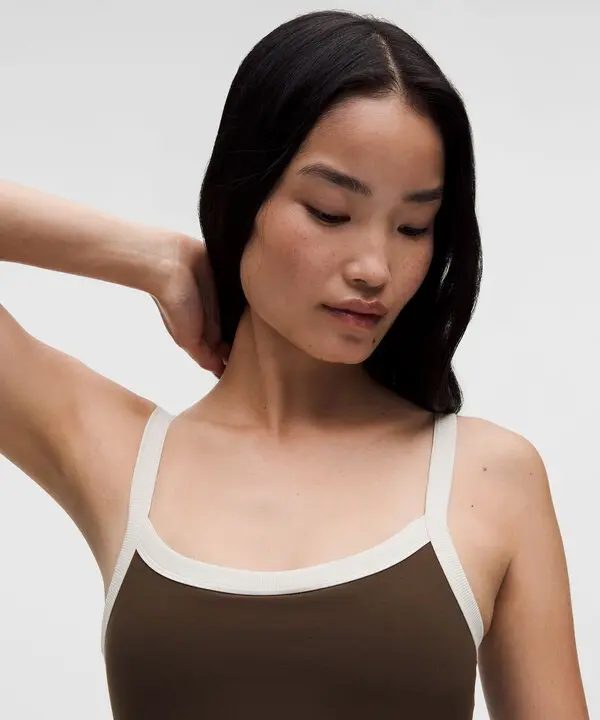 Lululemon Align™ Ribbed-trim Cami Dress - Walnut Crunch/light Ivory