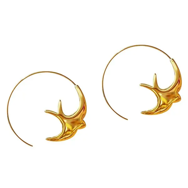 SMILLA BRAV Fly High Earrings Tone Stainless Steel - Gold