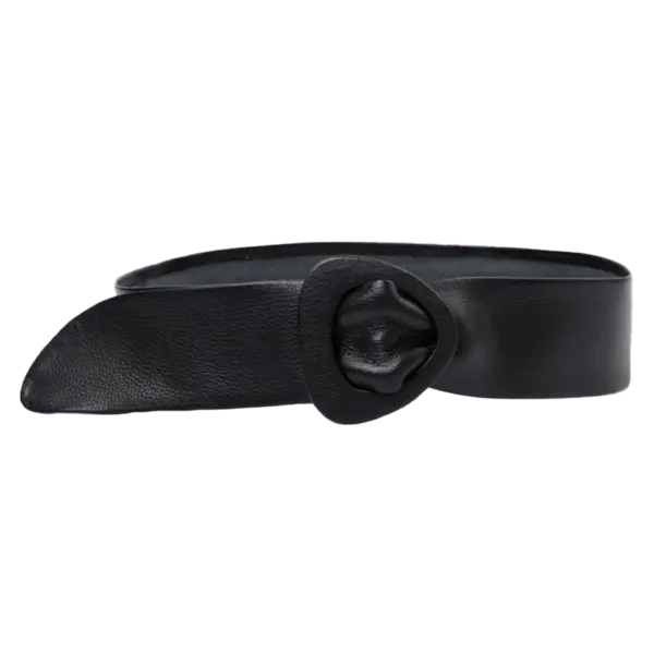 BELTBE Wide Triangle Buckle Belt - Black