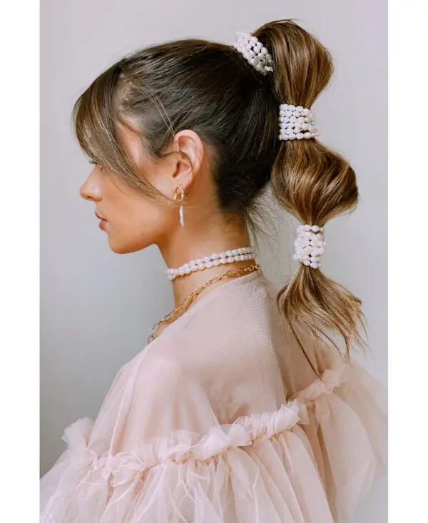 UNTAMED PETALS Jax Pearl Hair Wrap - No Color