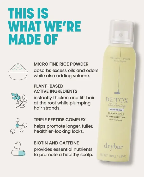 DRYBAR Detox Thinning Hair Thickening Dry Shampoo