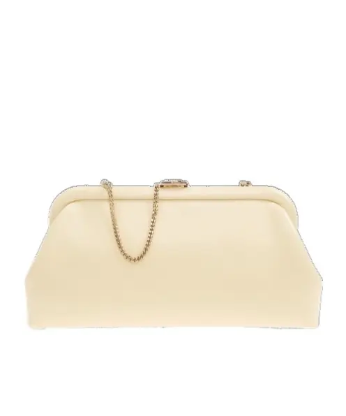JIMMY CHOO Skylar Clasp Chain Clutch Bag - Nude