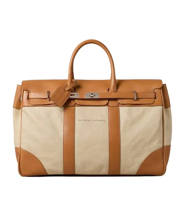 Brunello Cucinelli Weekender Duffle Bag - Ivory