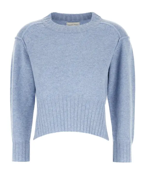 LOULOU STUDIO Crew Neck Sweater With Side Slit