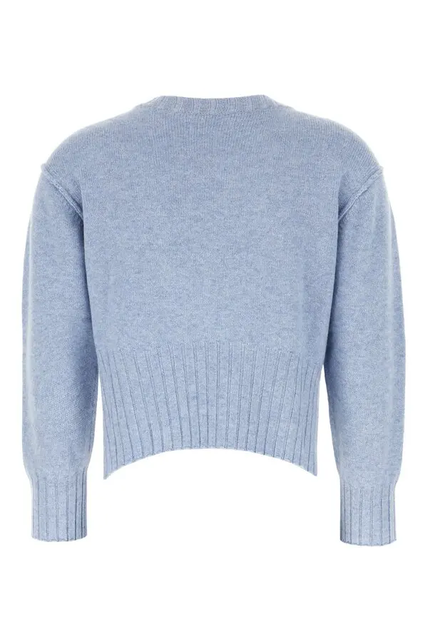 LOULOU STUDIO Crew Neck Sweater With Side Slit
