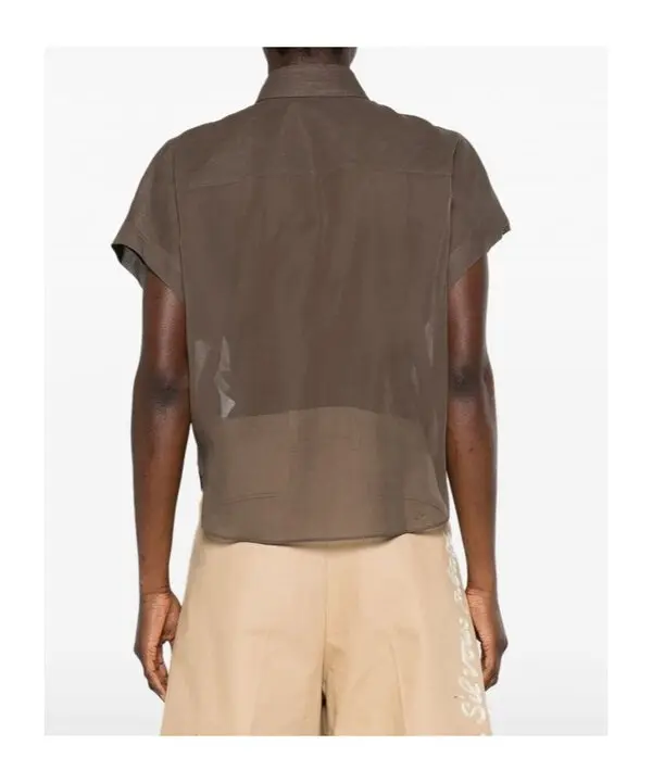 Brunello Cucinelli Motif-embroidered Semi-sheer Shirt
