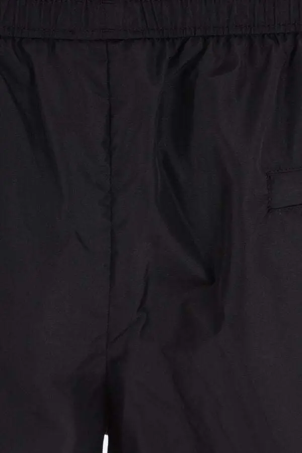 Dolce & Gabbana Logo Plaque Drawstring Swim Shorts - Black