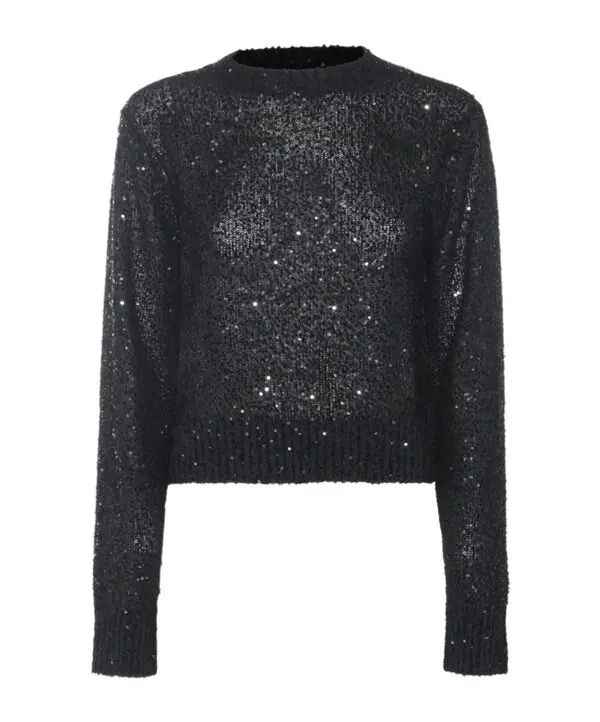 Brunello Cucinelli Sequined Long Sleeve Sweater