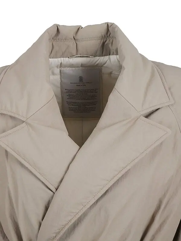 Brunello Cucinelli Long Belted Down Coat