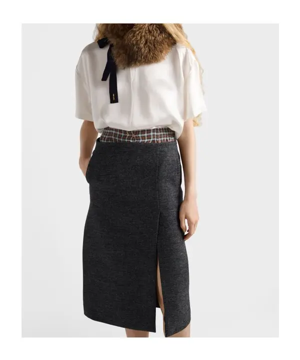 Prada Short-sleeved Satin Top