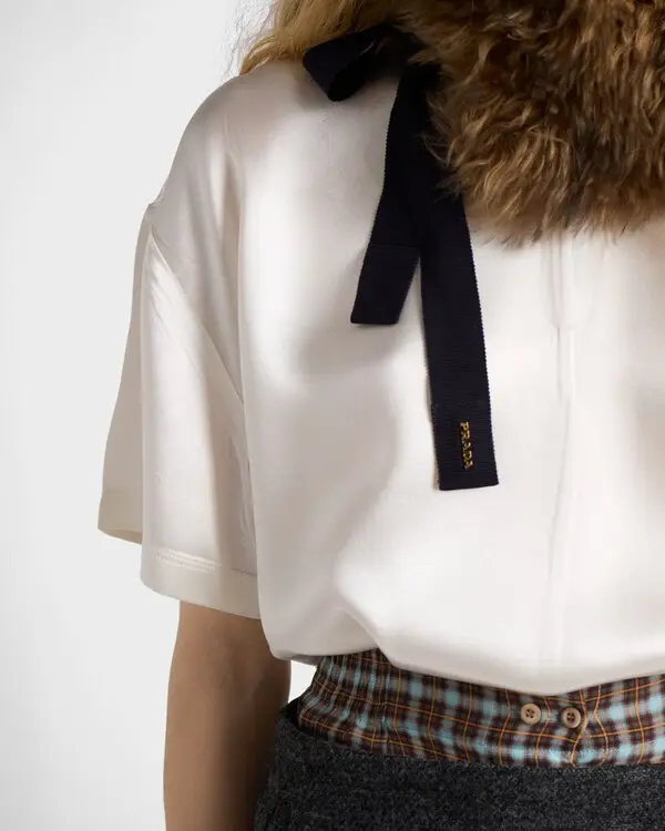 Prada Short-sleeved Satin Top