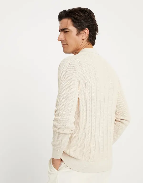 Brunello Cucinelli Perforated Cotton Polo Shirt
