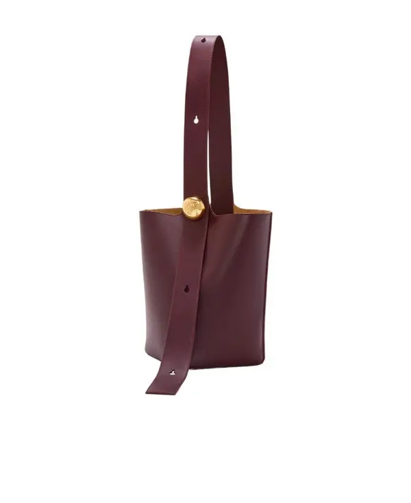 Loewe Medium Pebble Bucket Bag - Red