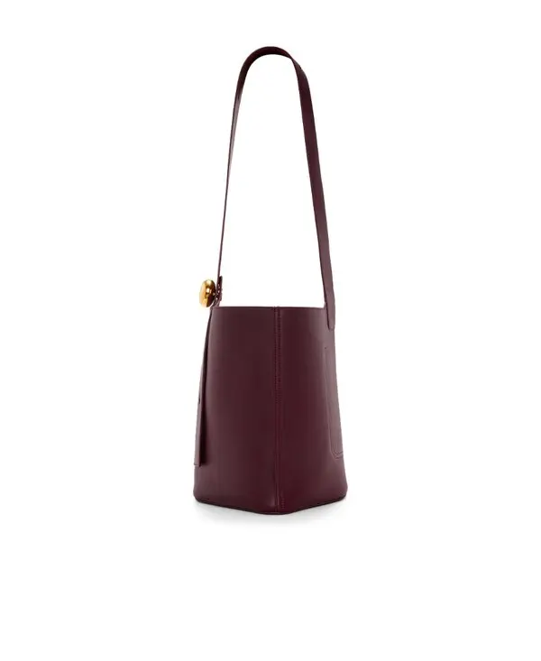 Loewe Medium Pebble Bucket Bag - Red