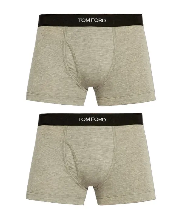 TOM FORD Logo Waistband Boxer Briefs Multipack - Grey