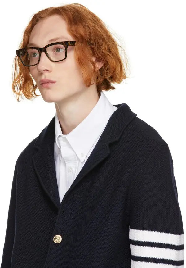 Thom Browne Tortoiseshell Logo Square Mirror