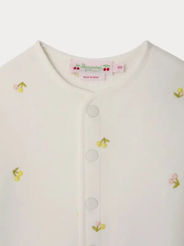 Bonpoint Eris Cherry Embroidered Sweatshirt - Off-white