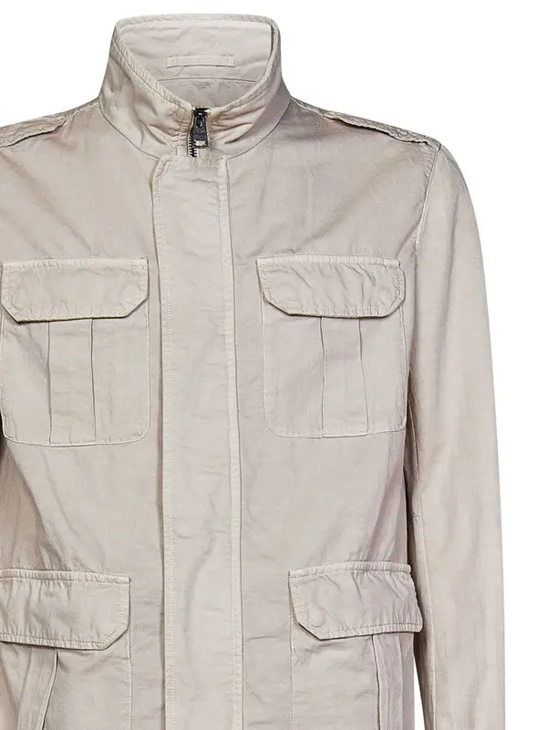 Herno High-neck Zipped Jacket - Nude