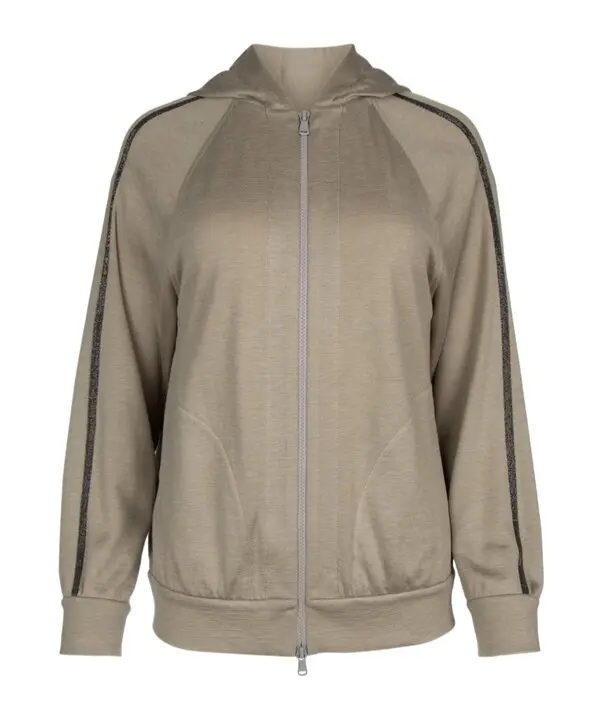 Brunello Cucinelli Embellished Zipped Hoodie