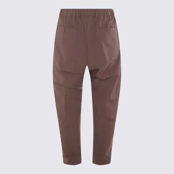 Herno Drawstring Pleated Trousers - Brown