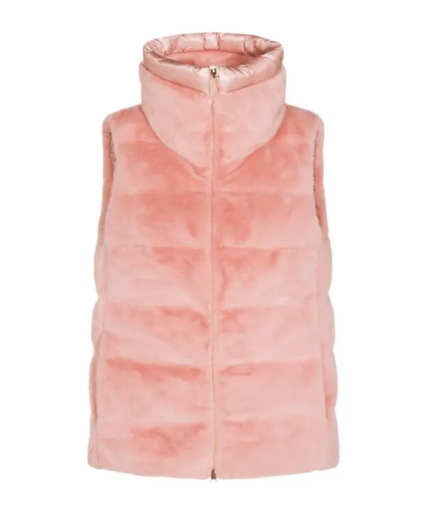 Herno High-neck Quilted Vest - Pink