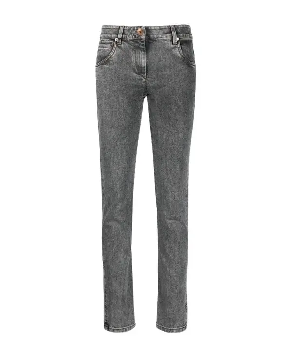 Brunello Cucinelli Straight-leg Jeans With Logo Detail
