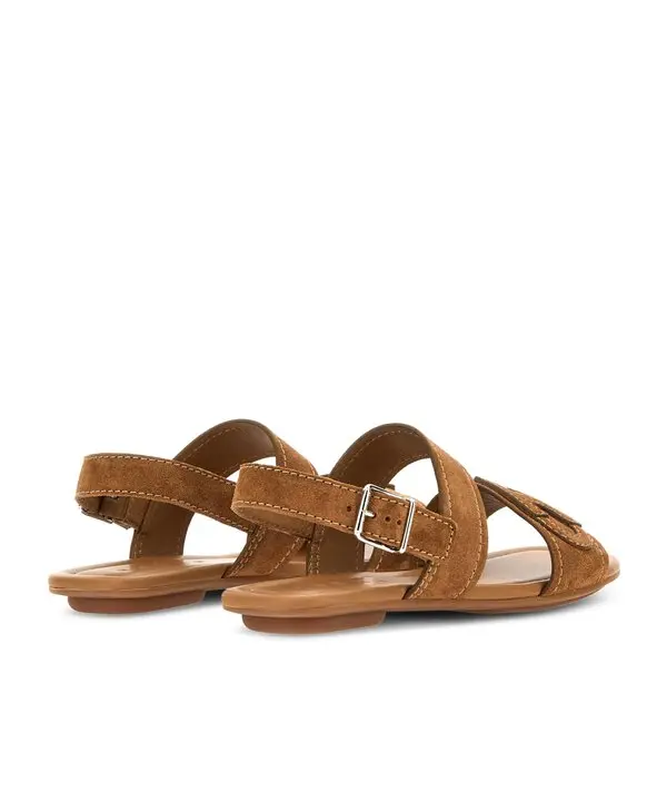 Hogan H685 Logo Appliqué Sandals - Brown