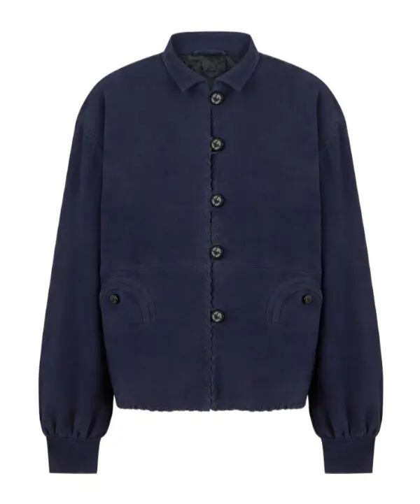 BLAZÉ MILANO Suede Jacket - Midnight Blue