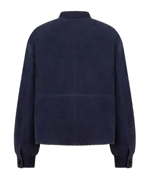BLAZÉ MILANO Suede Jacket - Midnight Blue