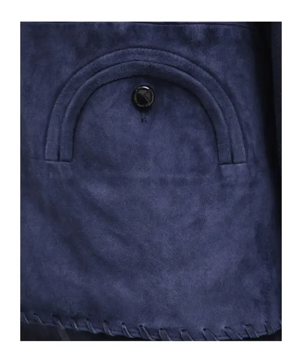 BLAZÉ MILANO Suede Jacket - Midnight Blue