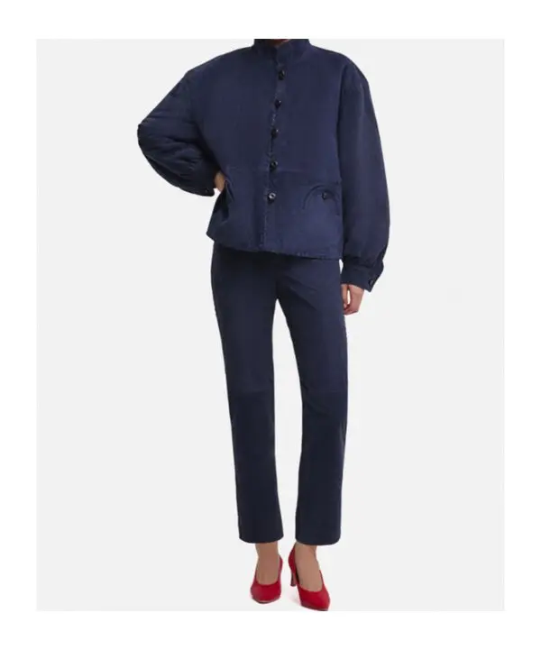 BLAZÉ MILANO Suede Jacket - Midnight Blue