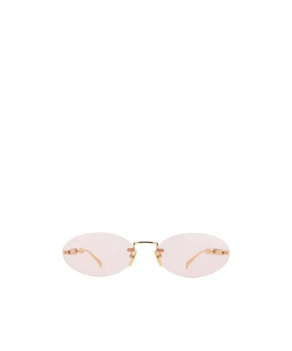 Gucci Beaded Oval Sunglasses - Pink
