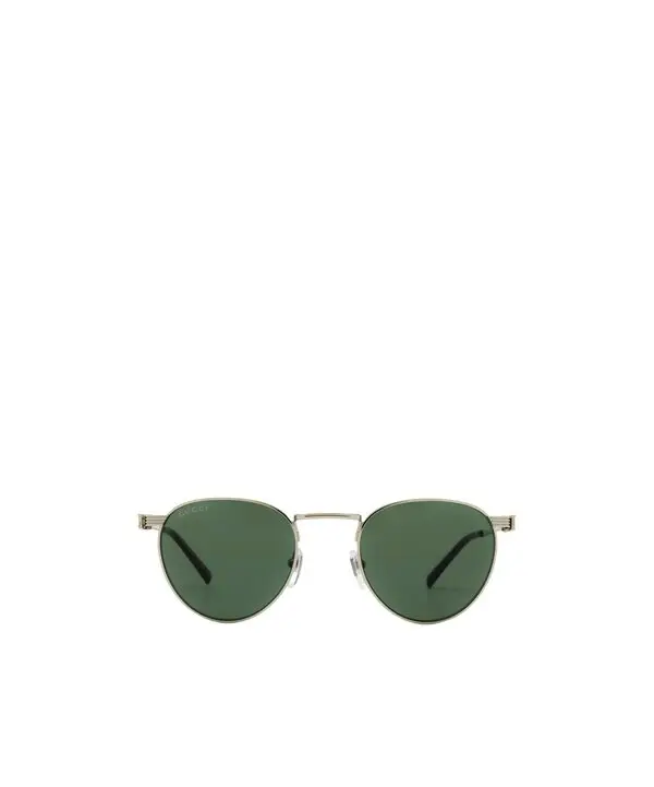 Gucci Pilot Frame Sunglasses - Silver/black