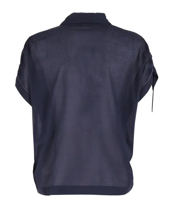Peserico Short Sleeve Drawstring Cuff Blouse