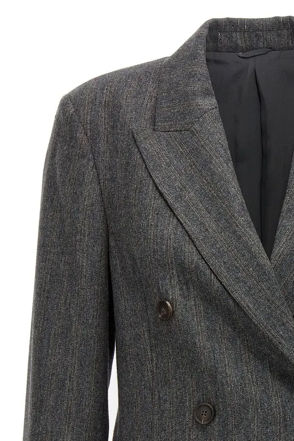 Brunello Cucinelli Striped Double-breasted Blazer