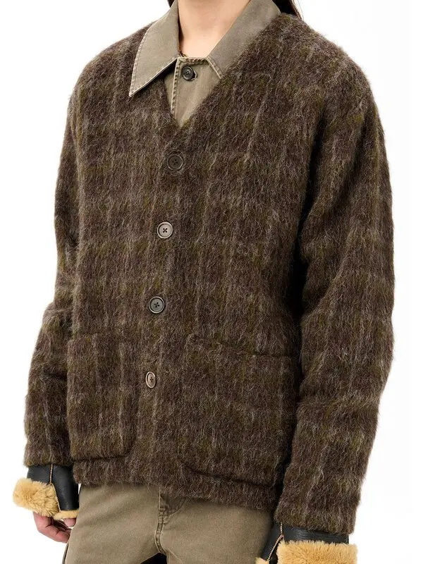 Our Legacy Checked Long-sleeves Cardigan
