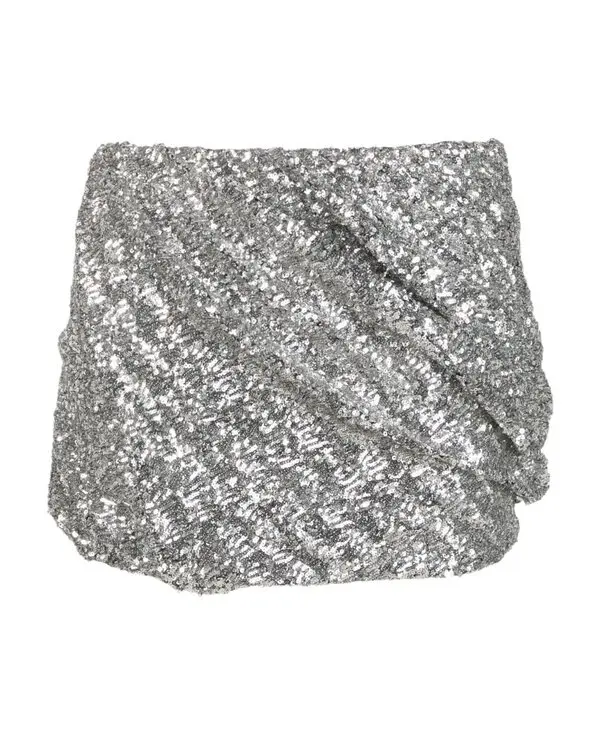 Attico Sequin Embellished Mini Skirt