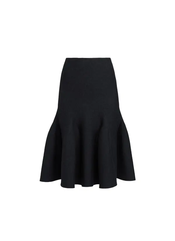 Alaïa Sculptural Godet Knit Midi Skirt